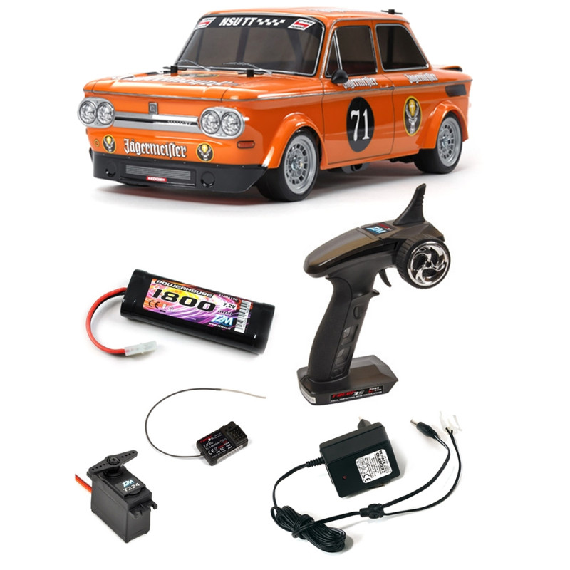 Pack NSU TT Jagermeister M05 Kit - TAMIYA 58649PCK - 1/10